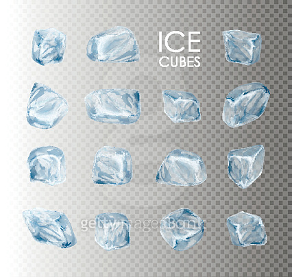 Ice cubes, realistic set. 이미지 (672272458) - 게티이미지뱅크