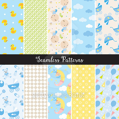 Baby Boy Seamless Pattern (657698004) 일러스트, 무료 일러스트 - 게티이미지뱅크
