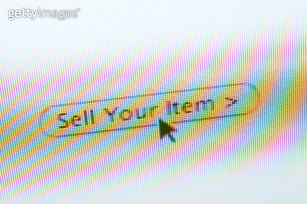 SELL web button and mouse arrow on computer screen 이미지 (815025706) - 게티 ...