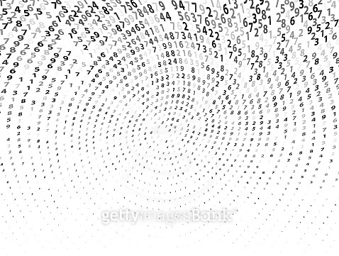 Vector Illustration of abstract big data numeric business background ...