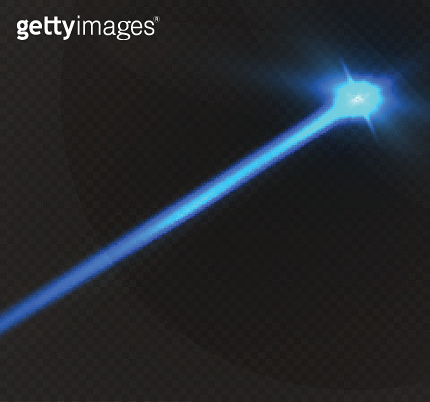 Abstract red laser beam. Transparent isolated on black background ...