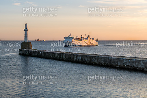 Northlink ferry arrives at Aberdeen Harbour. 이미지 (844644550) - 게티이미지뱅크