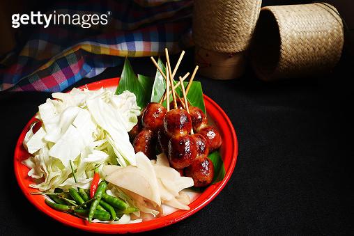 Traditional Thai-Isaan sausage, 'Sai Krok Isaan' Sai Krok Isan is the ...