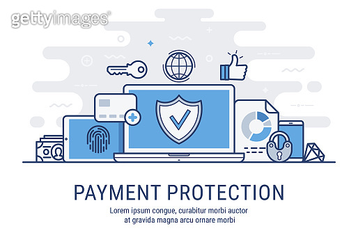 Payment protection vector illustration 이미지 (863466540) - 게티이미지뱅크