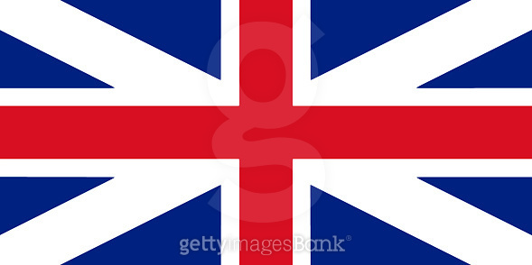 Great Britain Flag King's Colours. Civil and State Ensign 3D ...