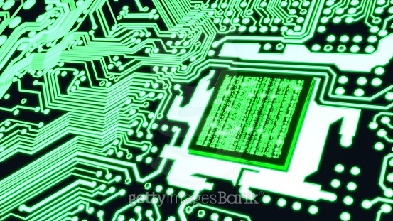 Binary matrix cpu circuit board cybersecurity concept 이미지 (658076568 ...