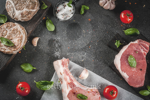 Selection of several types of red meat 이미지 (686376650) - 게티이미지뱅크