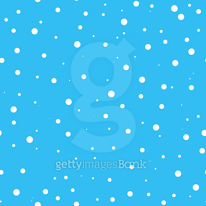 Winter falling simple snowflakes on a light blue background. Seamless ...