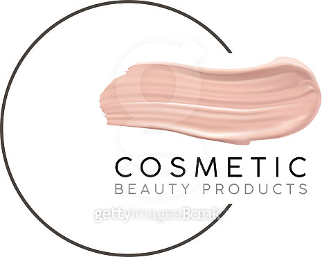 Makeup design template with place for text. Cosmetic symbol concept of ...