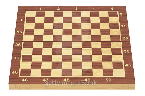 Empty checkers game board, international. 3D rendering isolated on ...