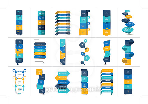 Mega set of option step by step vertical schedule, tab (693007612) - 게티 ...
