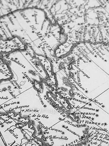 Old Map Latin America 이미지 (817290652) - 게티이미지뱅크