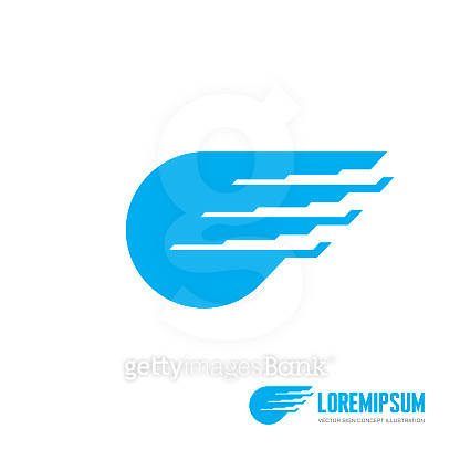 Abstract wing logo concept illustration. Modern technology creative ...