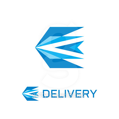 Delivery - stylized bird vector logo concept illustration in flat style ...