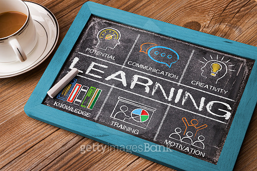 Learning concept Chart with keywords and icons 이미지 (694991876) - 게티이미지뱅크