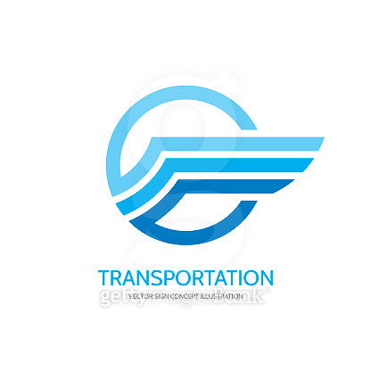 Transportation - business logo template creative illustration. Wing ...