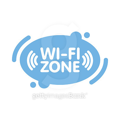 Free wi-fi zone sign in abstract line blue background vector ...