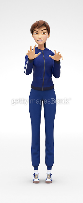 Mischievous, Greedy and Threatening Jenny - 3D Cartoon Female Character ...