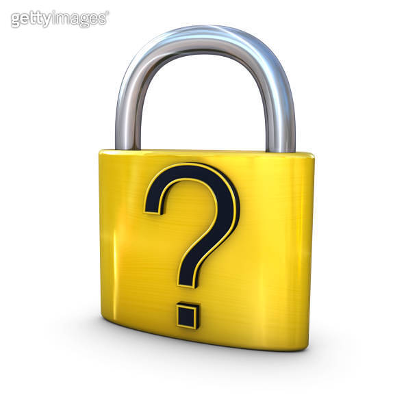 Question Mark on Padlock 이미지 (885215146) - 게티이미지뱅크