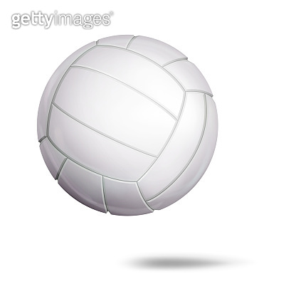 3D Volleyball Ball Vector. Classic White Ball. Illustration (883631236 ...