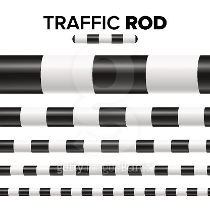 Traffic Police Stick, Baton Set Isolated On White Background ...