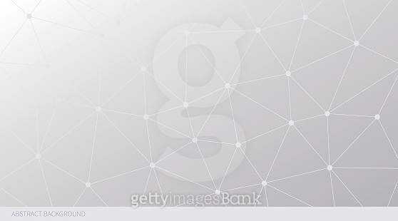 Abstract vector triangle background. Gray and white poly network pattern. Infographic ...