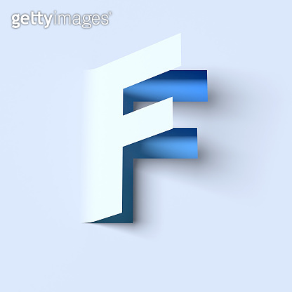 Cut out paper font letter F (843778912) 일러스트, 무료 일러스트 - 게티이미지뱅크