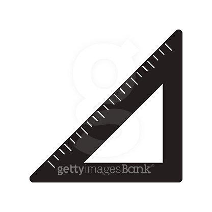 Triangle ruler icon over white background vector illustration 이미지 ...