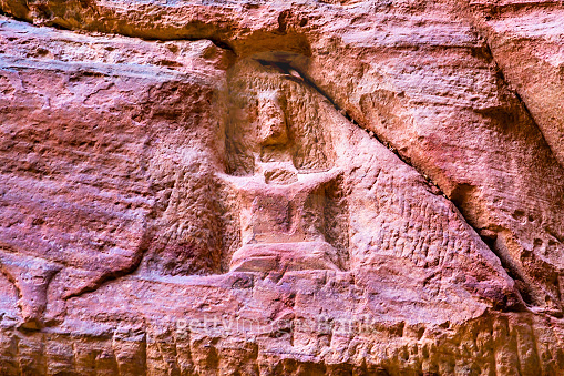 Entrance Symbol Outer Siq Symbol Canyon Hiking Petra Jordan (645570020 ...