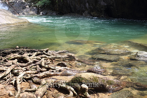 Khao Cha Mao Waterfall in Rayong Thailand (640063384) - 게티이미지뱅크