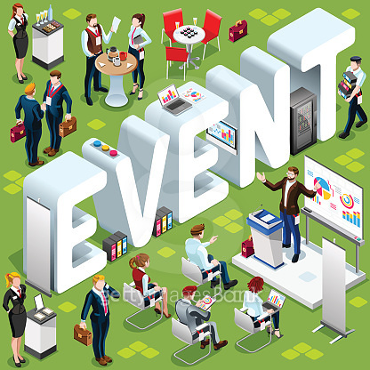 Event Isometric People 3D Set Vector Illustration 이미지 (657003814) - 게티이미지뱅크