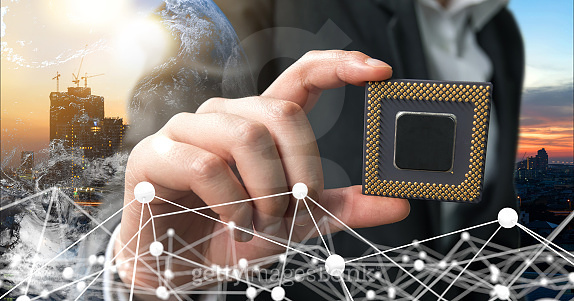 Industry 4.0 , Machine learning and artificial intelligence concept ...