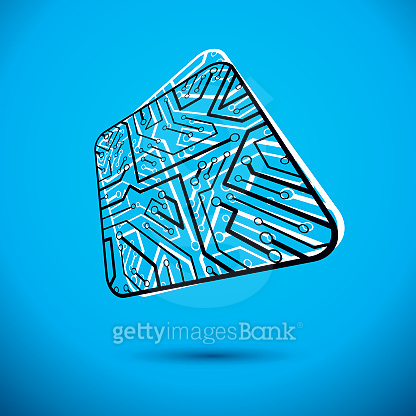 Vector microchip design, cpu. Information communication technology ...