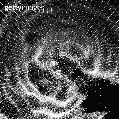 Network Background. Connection Structure. Vector Illustration. 3D ...