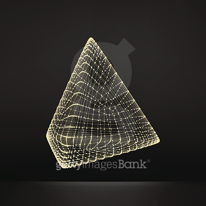 Pyramid. Regular Tetrahedron. Platonic Solid. Regular, Convex ...