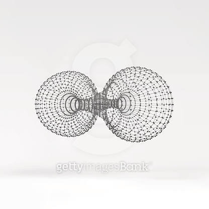 Lattice Geometric Polygonal Element. 3D Connection Structure. Vector ...
