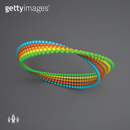 Mobius strip variation. Infinity Sign. Classic Optical Illusion. Geometrical Figure. Moebius ...