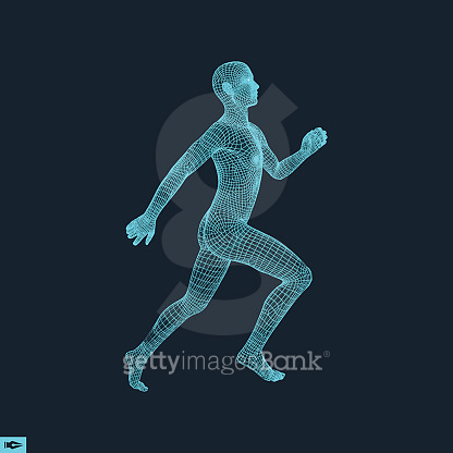 3d Running Man. Design for Sport, Business, Science and Technology ...