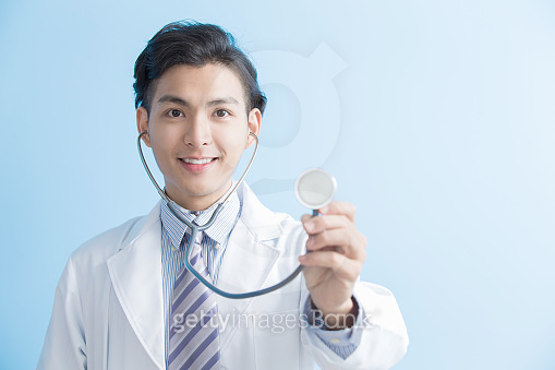 male doctor show stethoscope 이미지 (629822766) - 게티이미지뱅크