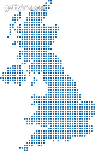 UK dotted map. England map dots. United Kingdom map dots. Highly ...