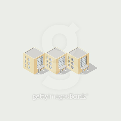 Vector isometric icon apartment building city infrastructure ...