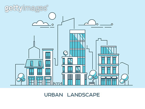 Green energy and eco friendly city. Modern architecture, buildings ...