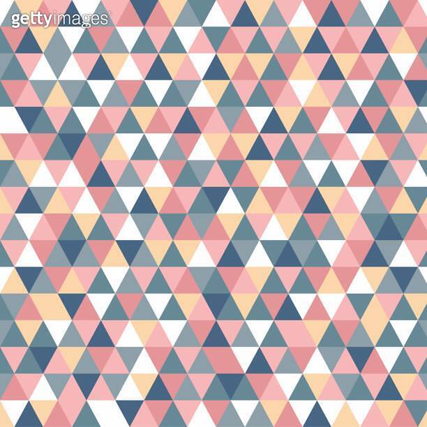 Seamless triangle pattern. Geometric abstract texture background. Pink ...
