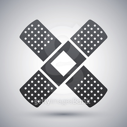 Vector Plaster icon. Adhesive Plaster or Sticking-Plaster simple icon ...