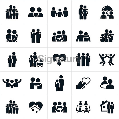 Family and Relationships Icons 이미지 (641905474) - 게티이미지뱅크