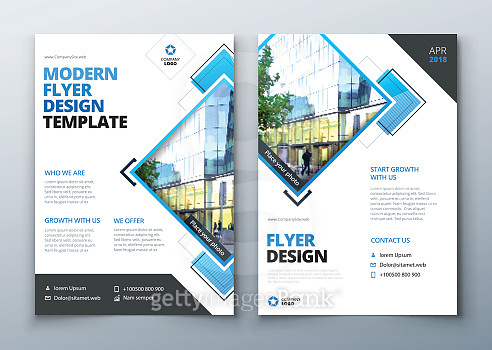 Flyer design. Corporate business report cover, brochure or flyer design ...