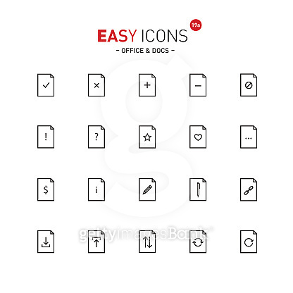 Easy icons 19a Docs 이미지 (668440232) - 게티이미지뱅크