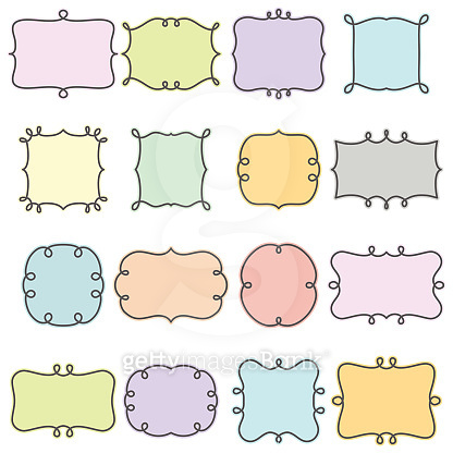 Curly And Swirly Frames For Logo And Banner 이미지 (643941906) - 게티이미지뱅크