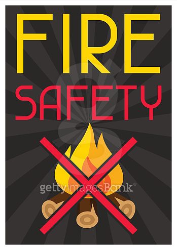 Fire safety. Firefighting poster do not light bonfire 이미지 (680652966 ...