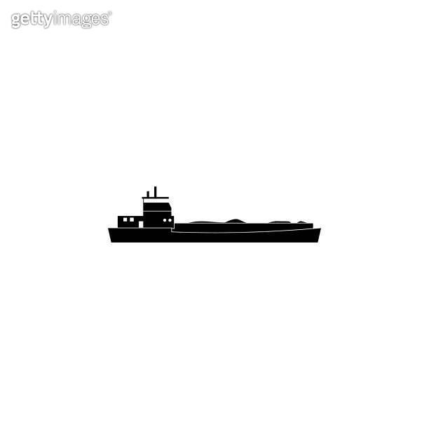 barge ship icon. Water transport elements. Premium quality graphic ...